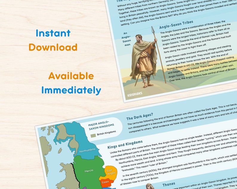 Anglo-saxons Fact Files | Educate Kids About British History Learning ...