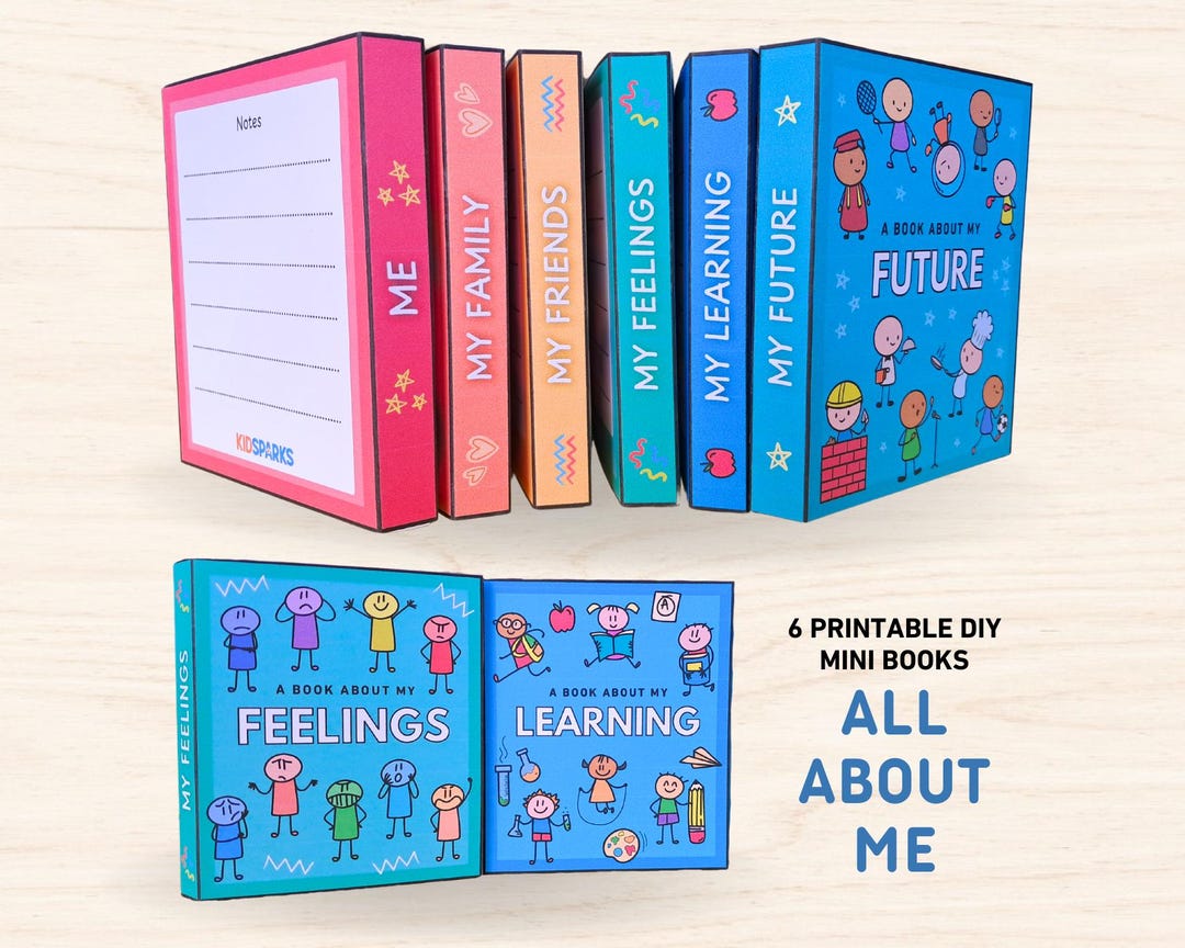 Printable All About Me Mini Books for Kids, Back to School Craft ...
