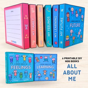 Printable All About Me Mini Books for Kids, Back to School Craft ...