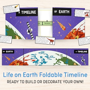 Printable Life on Earth Foldable Timeline | Educate About Geography ...