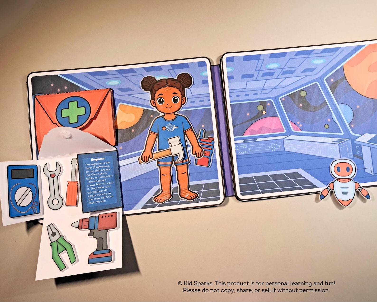 Astronaut Paper Dolls Printable Space Play Pack | Cut & Build Dress up ...