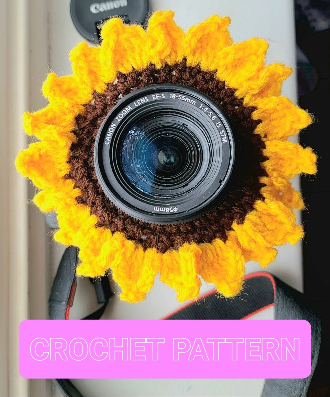 Crochet Pattern | Sunflower Lens Buddy Camera Lens Accessory - Etsy