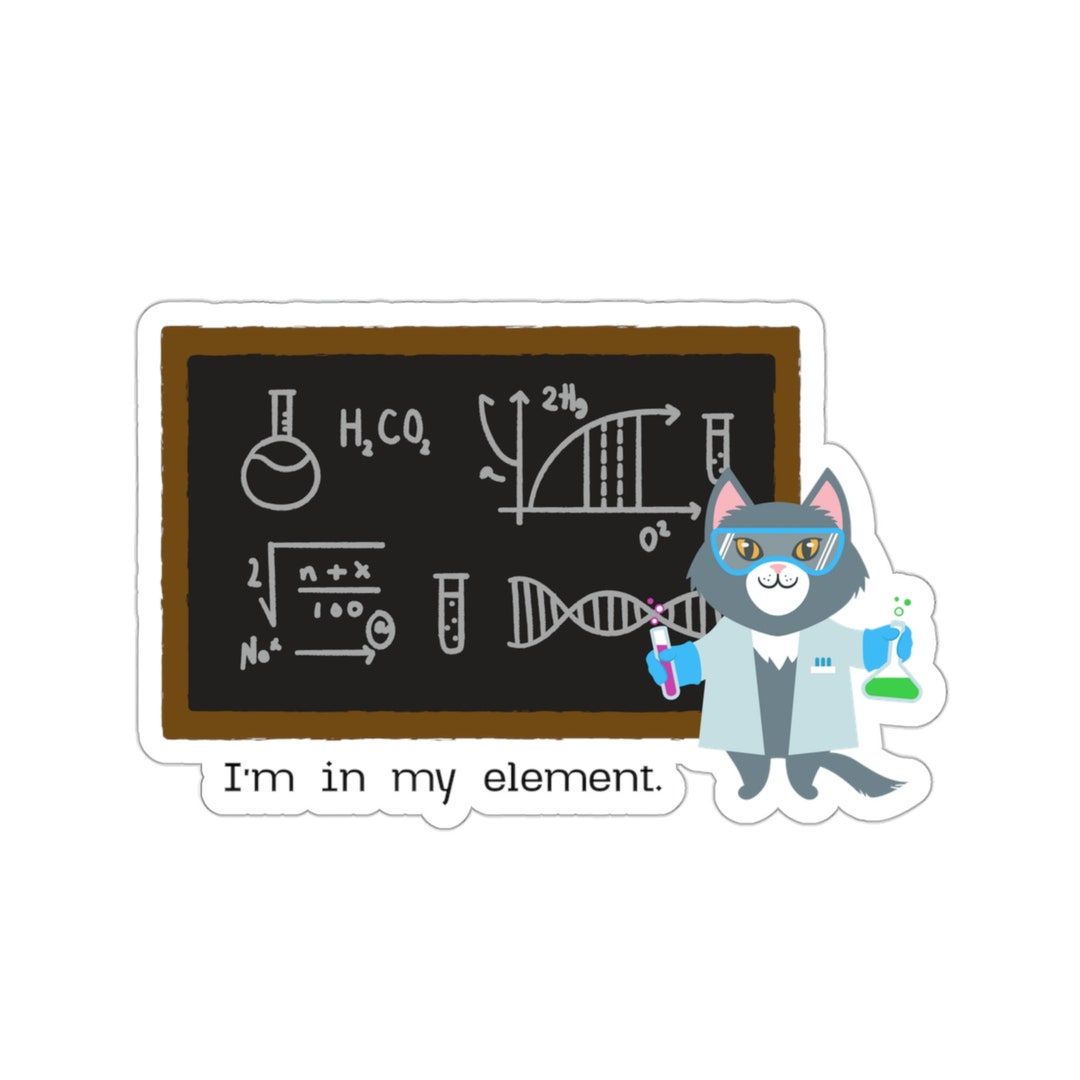 Science Cat Sticker - Etsy