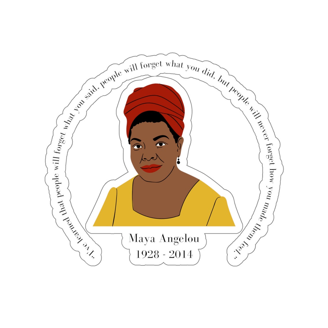 Maya Angelou Sticker - Etsy