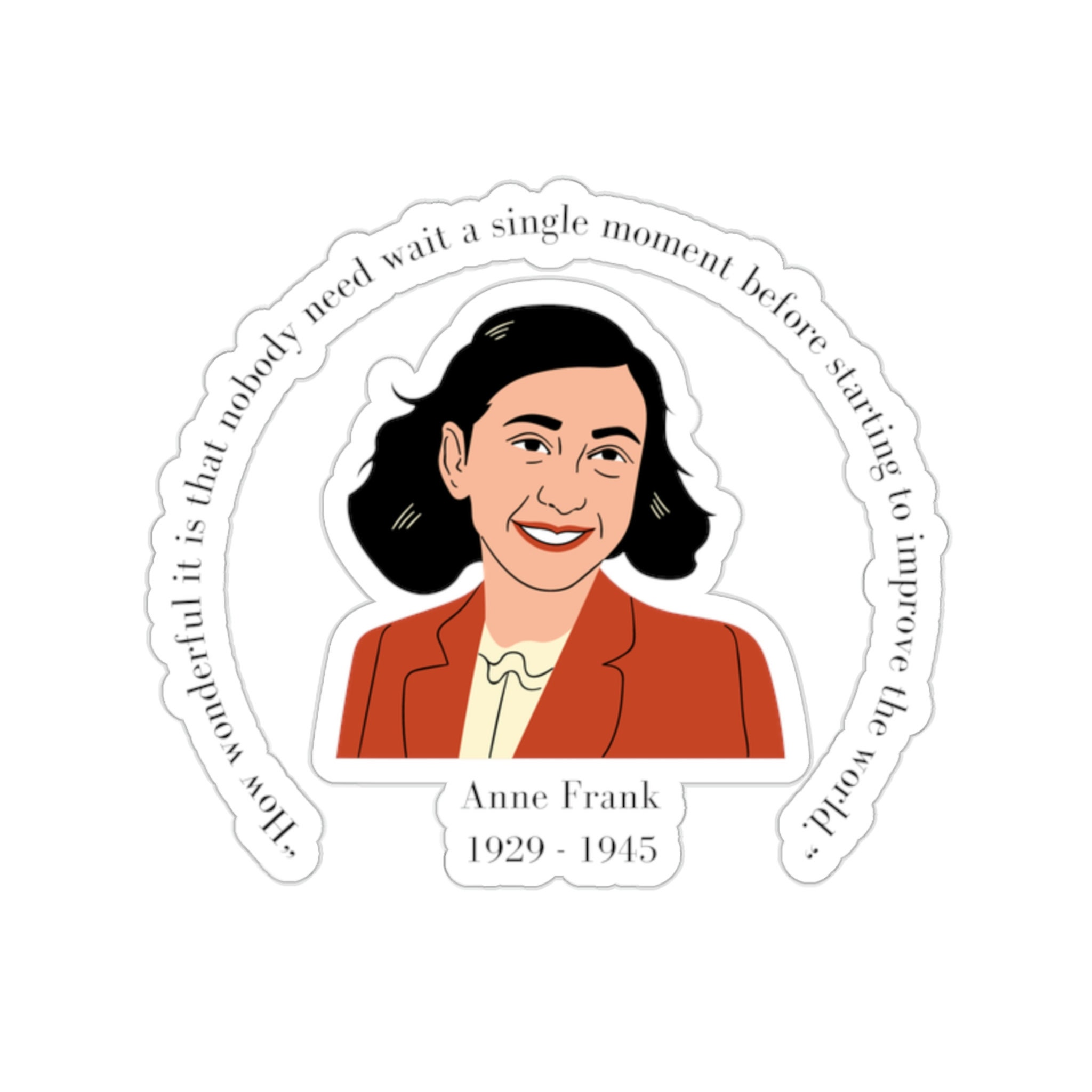 Anne Frank Sticker - Etsy