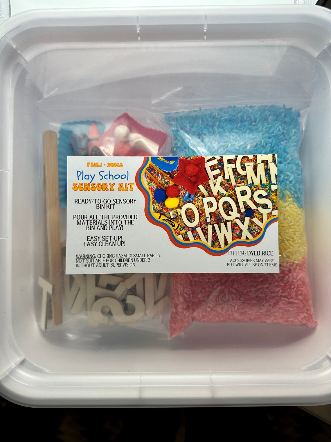 Play School back to School Ready-to-go Sensory Bin Kit Sensory Play ...