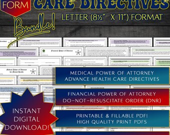 Medical Power of Attorney in Spanish MPOA Advance Directives Form ...