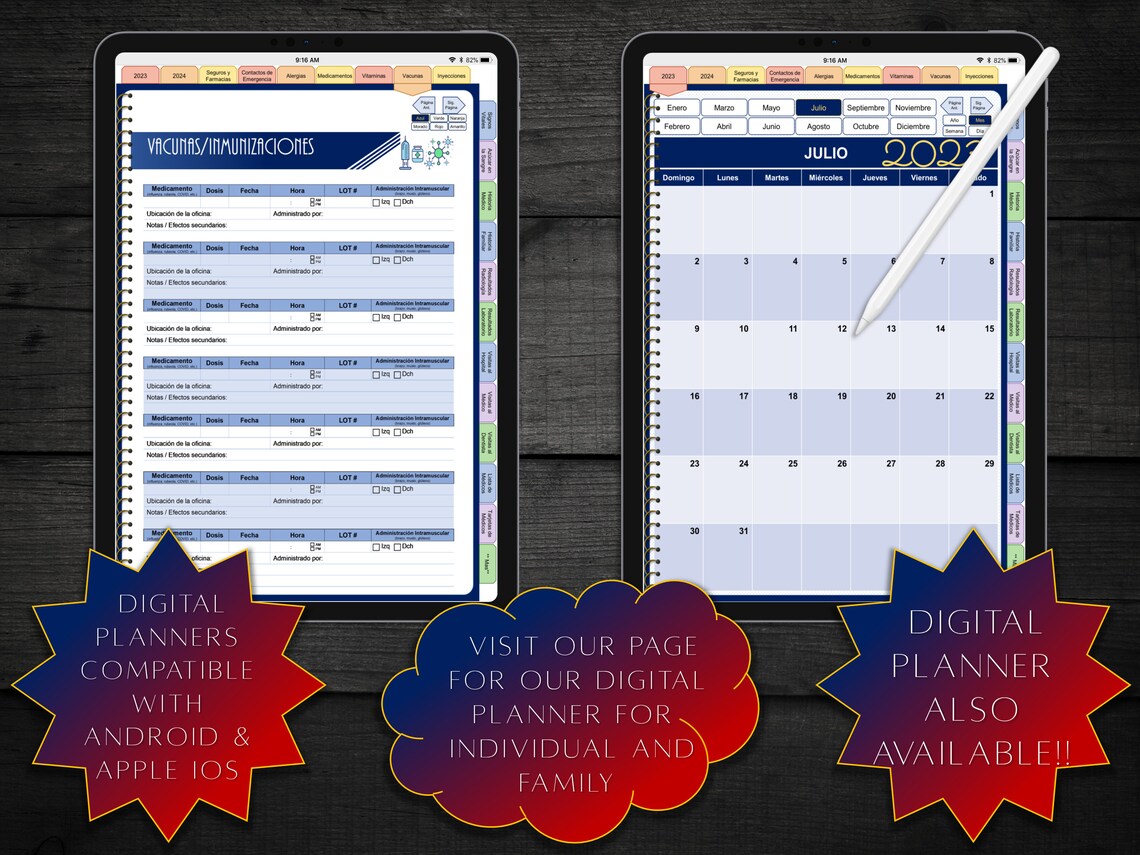 Printable Medical Planner Printable Spanish Health Planner PDF - Etsy