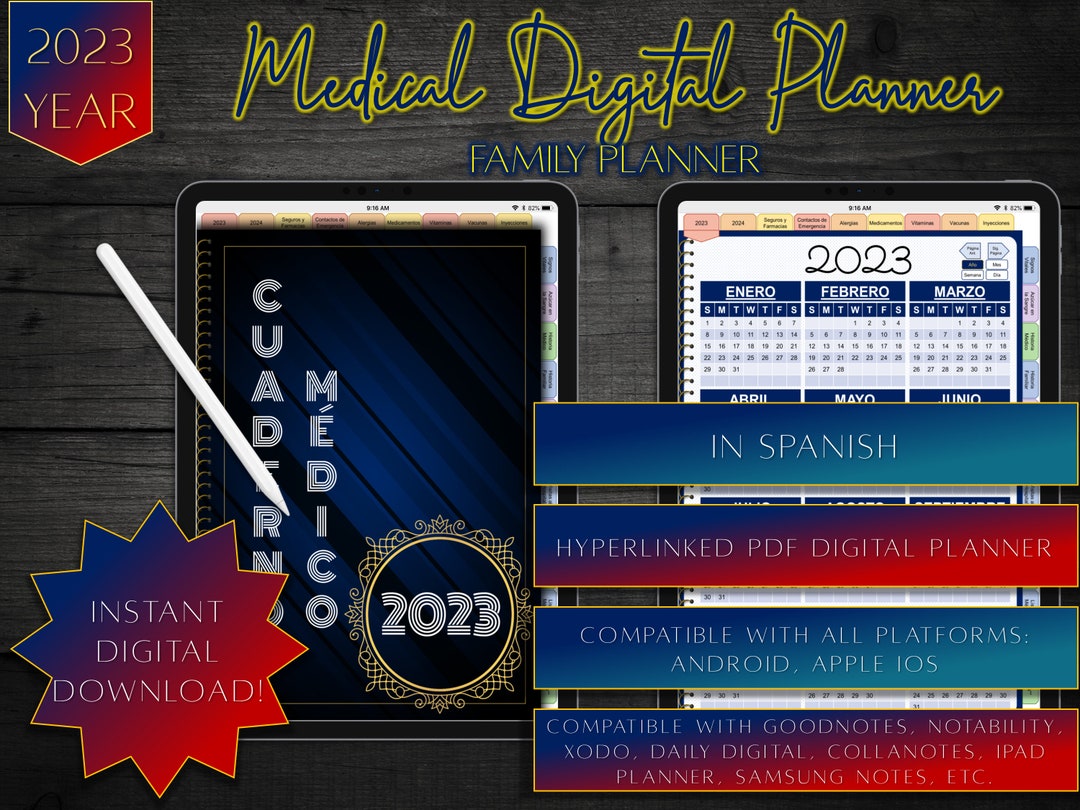 Spanish Digital Planner Medical Binder in Spanish Family 2023 - Etsy