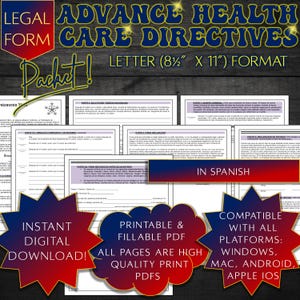 Advance Directives in Spanish Living Will Legal Form Advance Healthcare ...