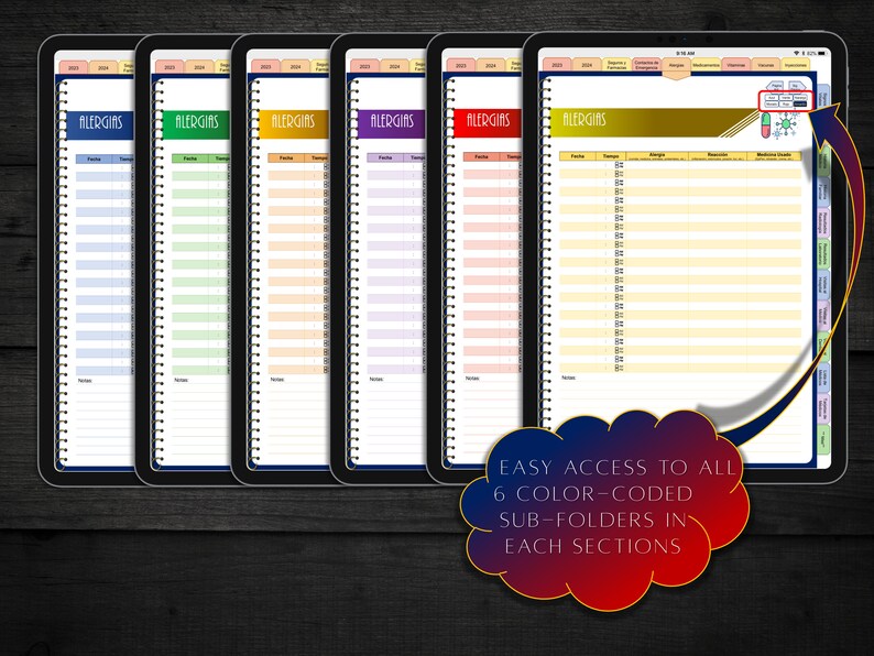 Spanish Digital Planner Medical Binder in Spanish Family 2023 - Etsy