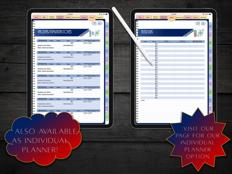 Spanish Digital Planner Medical Binder in Spanish Family 2023 - Etsy