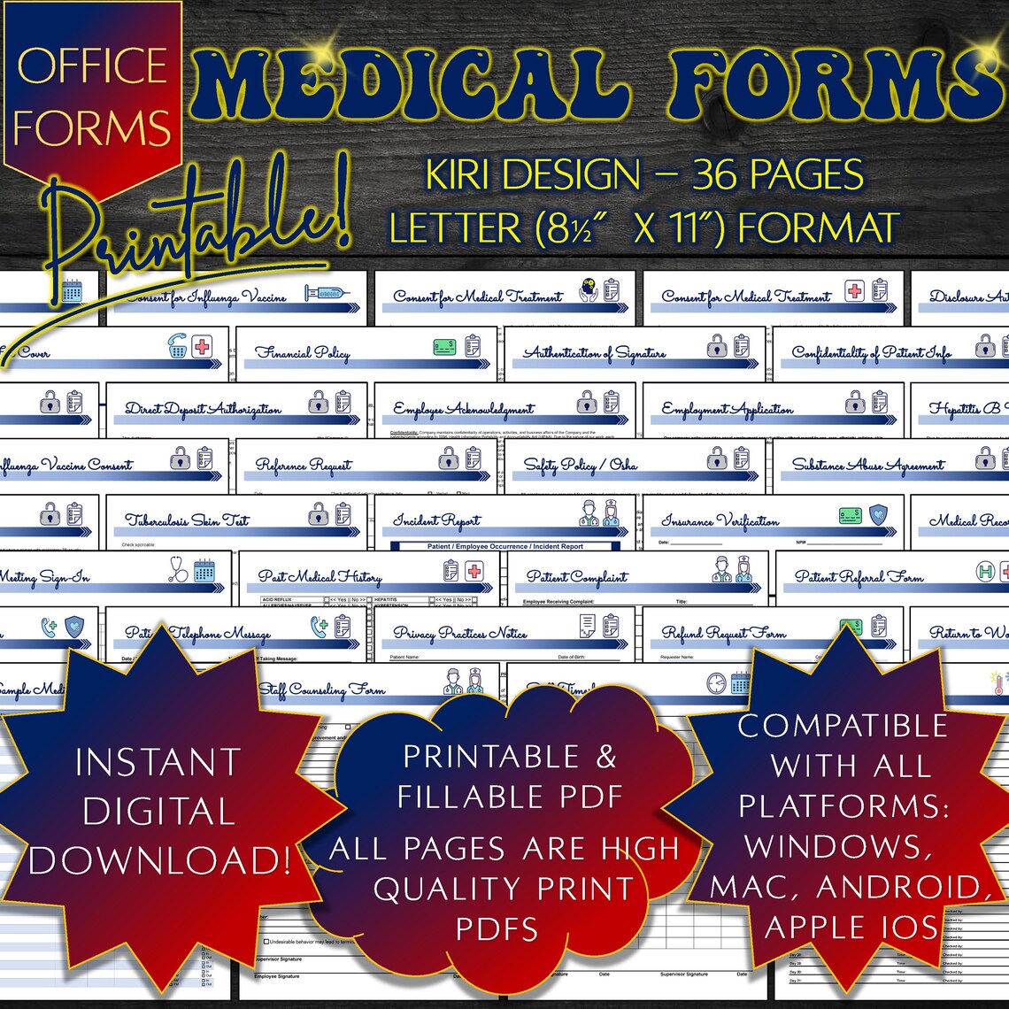 HIPAA Medical Policy Forms Printable Patient Disclosure Form Employee ...