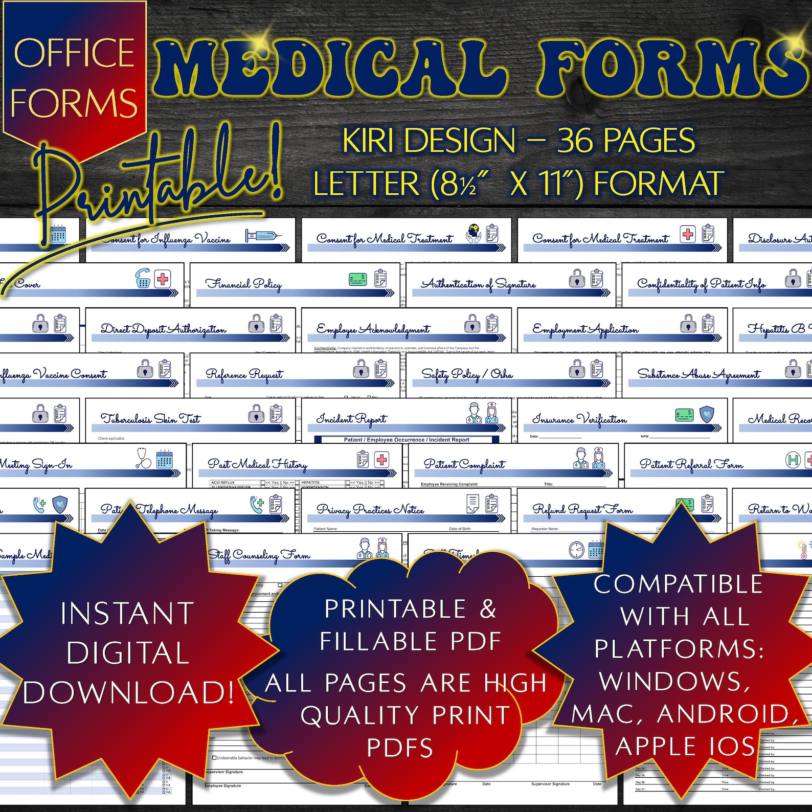 HIPAA Medical Policy Forms Printable Patient Disclosure Form Employee ...