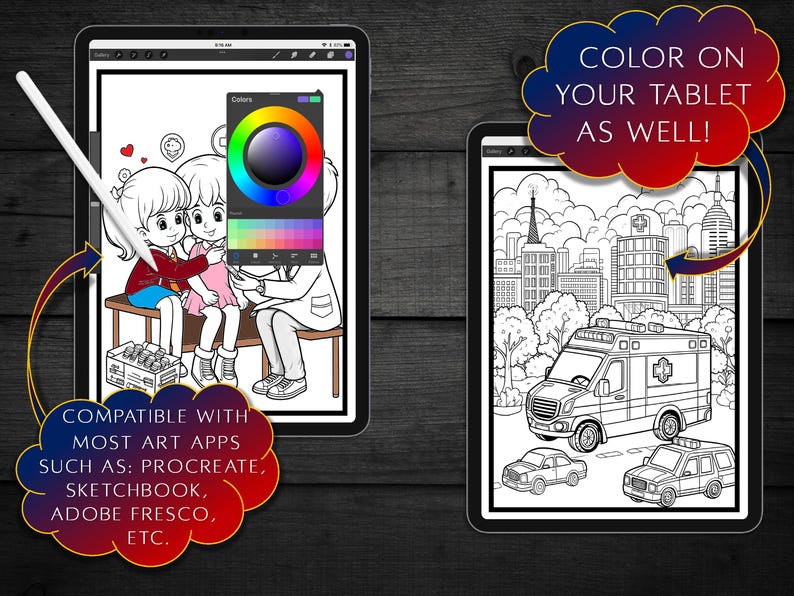 Printable Coloring Book for Children Boys and Girls Healthcare Activity ...