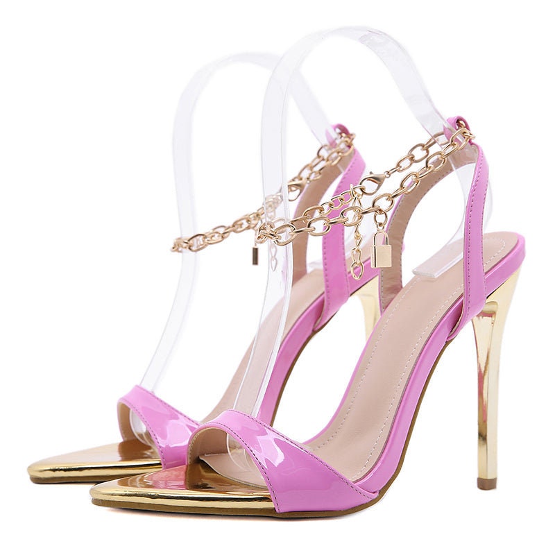 Elegant Chain Strap High Heels - Etsy