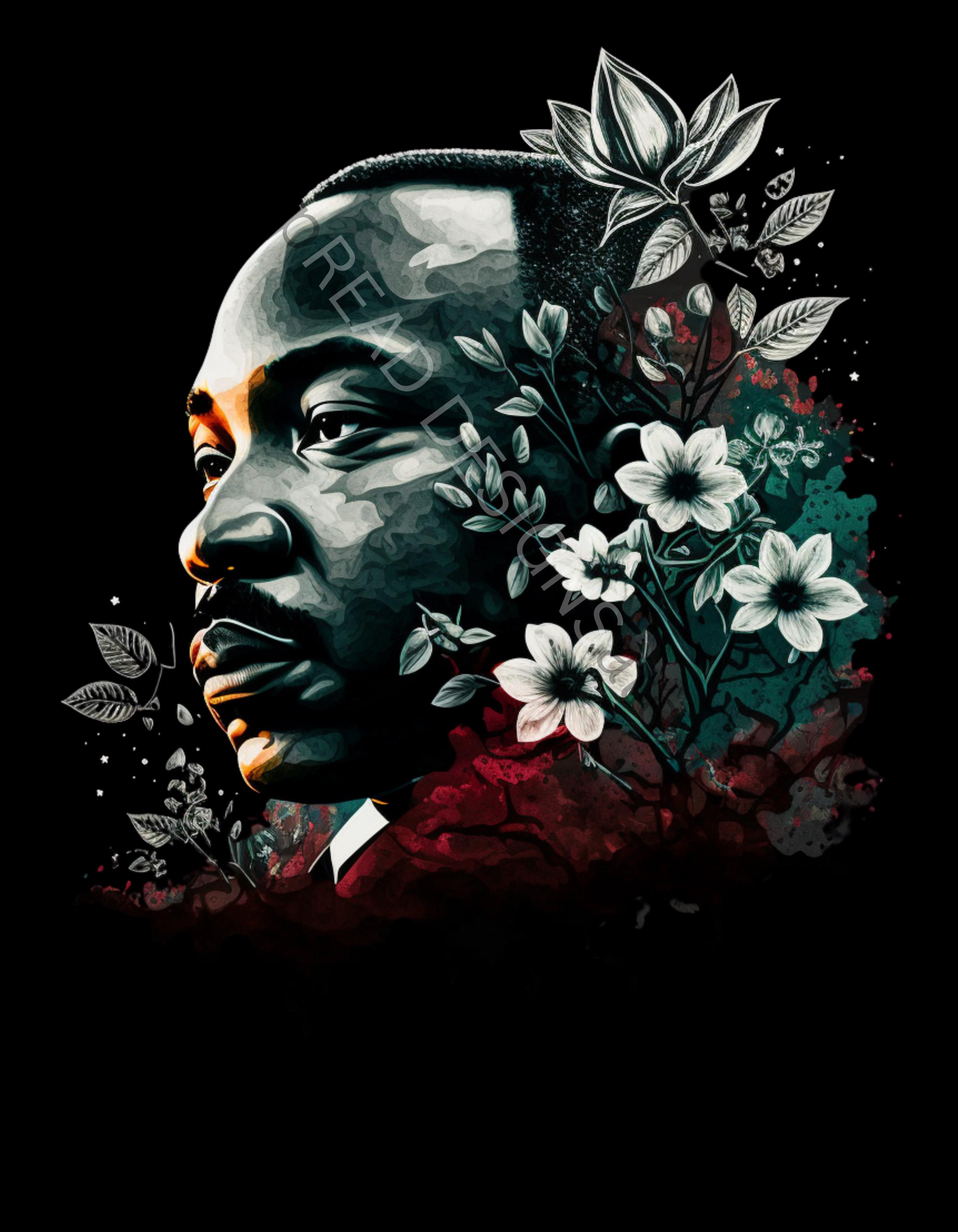 Martin Luther King Jr. Digital Artwork Black History Month PNG dream ...