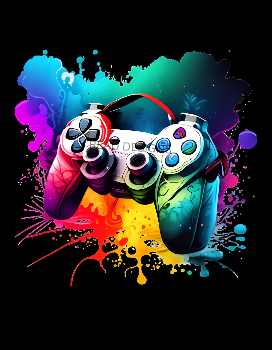 Vivid Rainbow Controller PNG - A Burst of Color for Gaming Enthusiasts ...