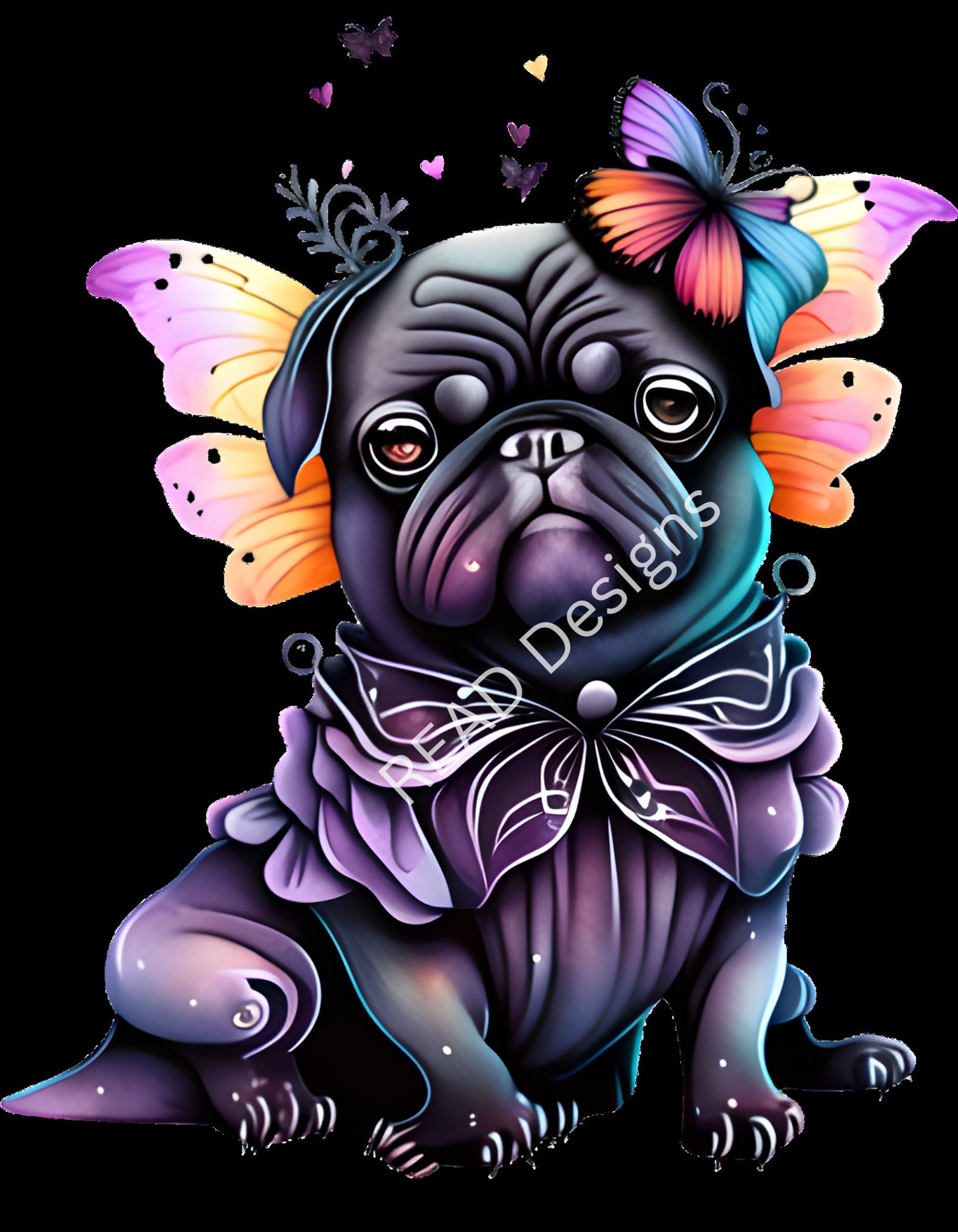 Purple Dog Clip Art Whimsical Canine Digital Illustration - Etsy