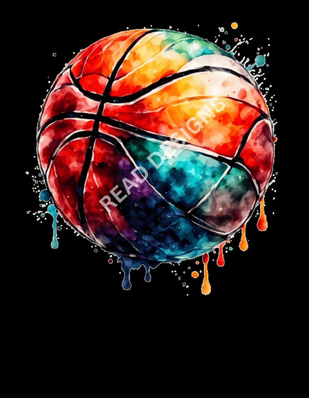 Vibrant Rainbow Basketball Unique and Colorful Sports Ball for Play and ...