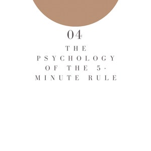 THE 5 MINUTE RULE: Overcoming Procrastination and Building Momentum - Etsy