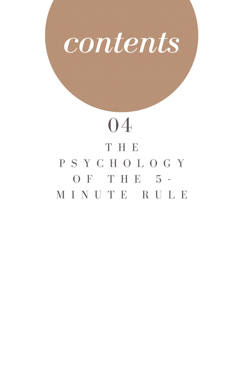 THE 5 MINUTE RULE: Overcoming Procrastination and Building Momentum - Etsy