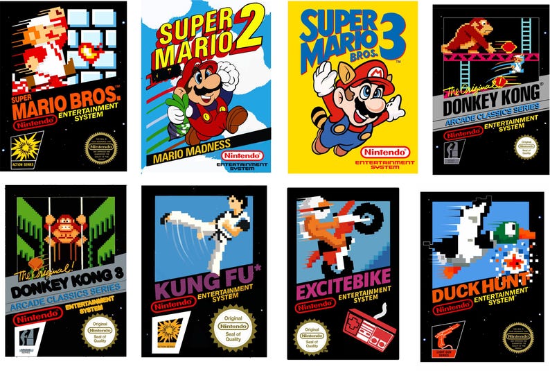 Arcade Wall Art, NES Games Posters, NES Game Poster Art, Retro Gaming ...