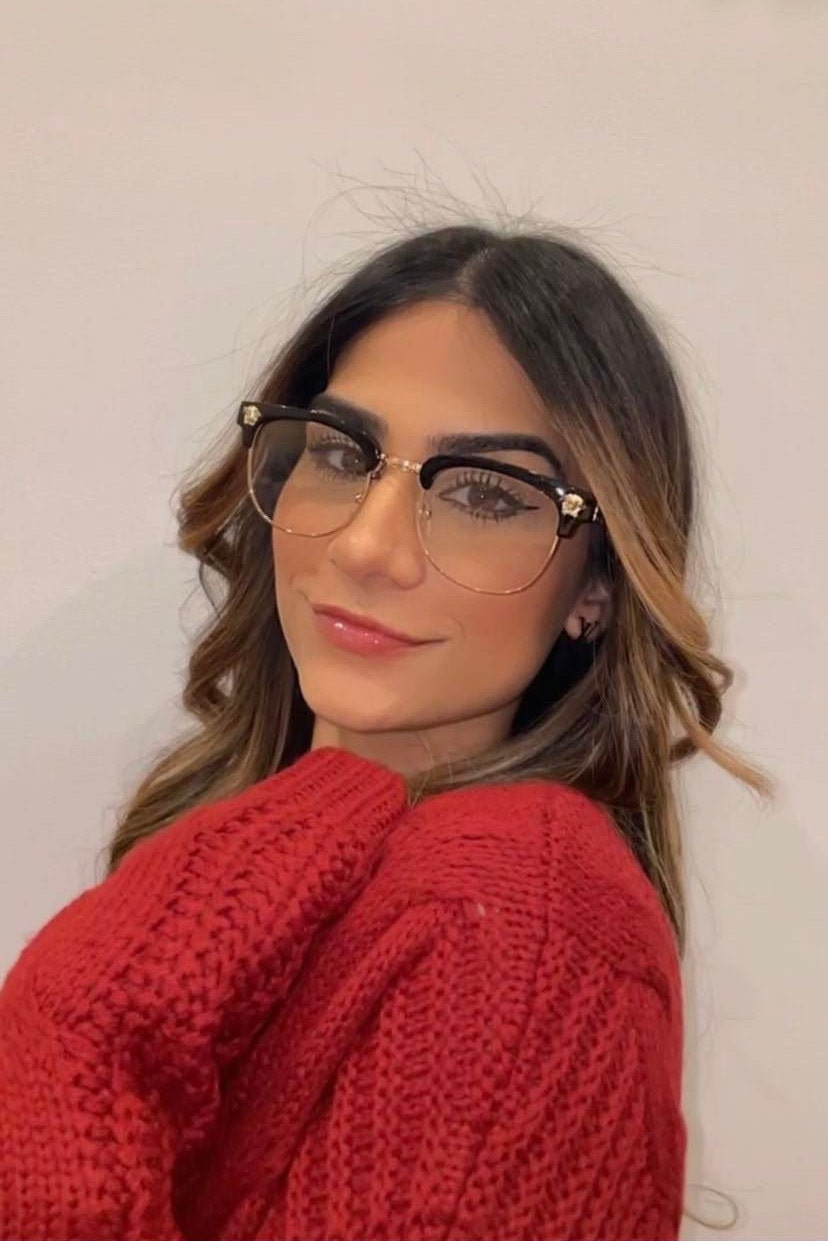 Luxury Glasses Unisex Retro Fashion Black And Gold Plated Clear Lens Glasses Etsy