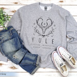 Yule Sweatshirt, Wheel of the Year, Pagan Holiday, Wiccan Sweater, Gift ...
