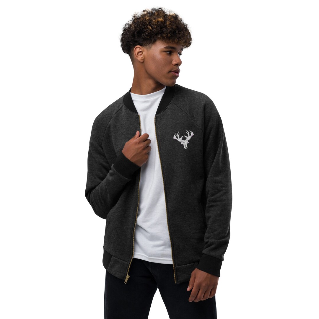 Bomber Jacket With Gun and Stag Logo - Etsy
