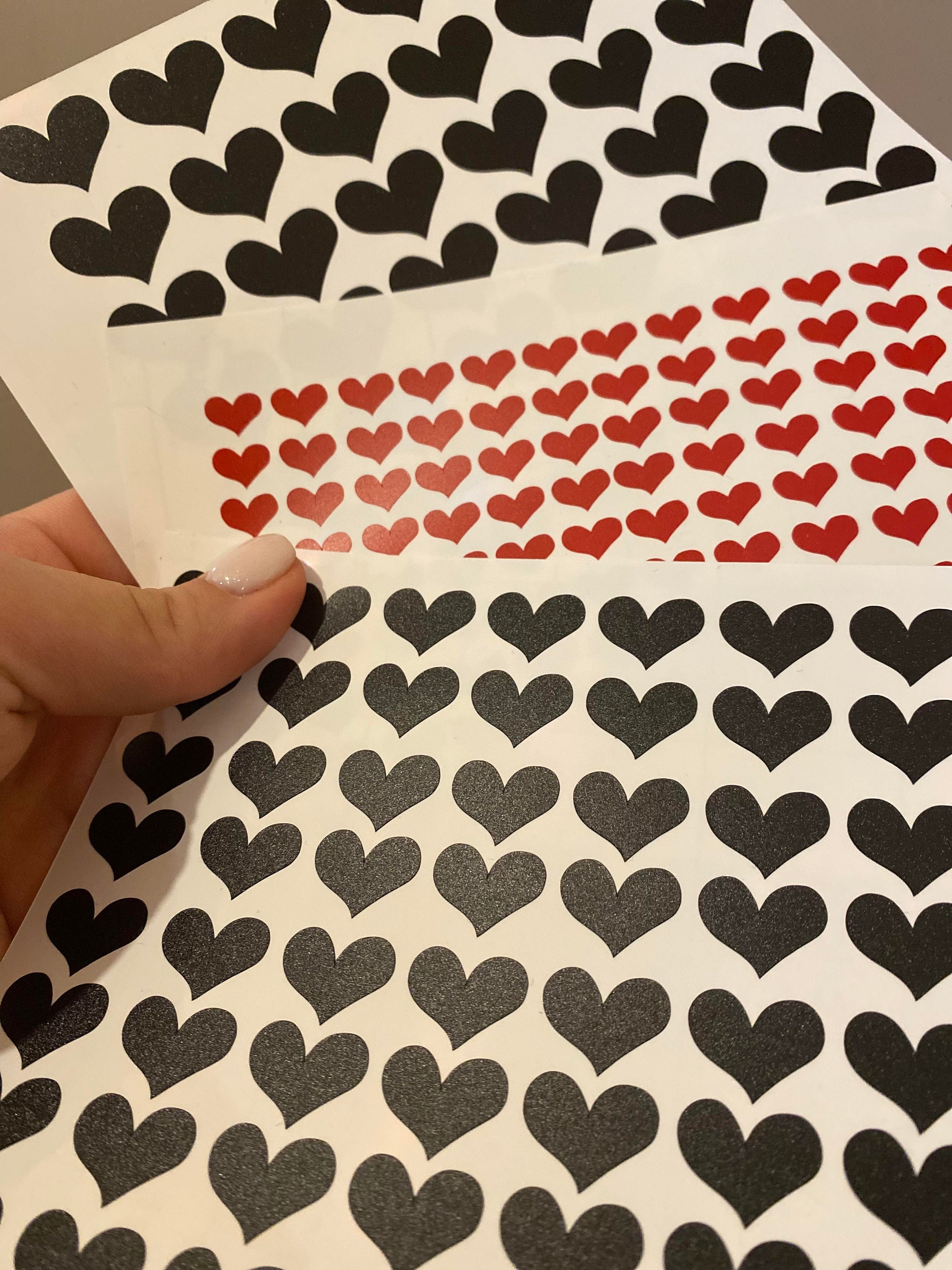 Gratis verzending Single Sheet Full Heart vinyl Stickers 168, 64 of 36 ...