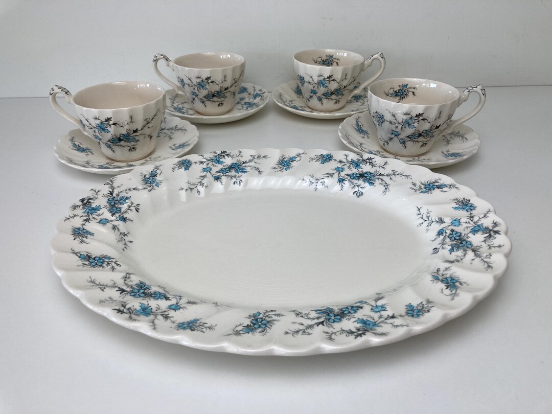 Vintage Myott Transferware Coffee / Tea Set With Serving Platter - Etsy