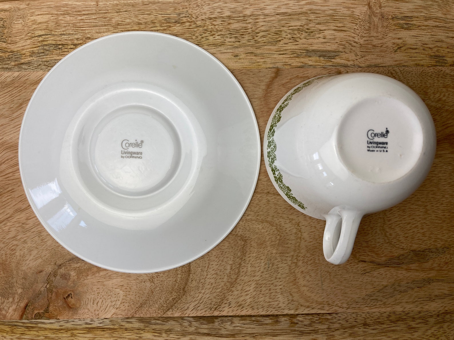 Vintage Corelle Coffee Cup and Saucer Set - Etsy