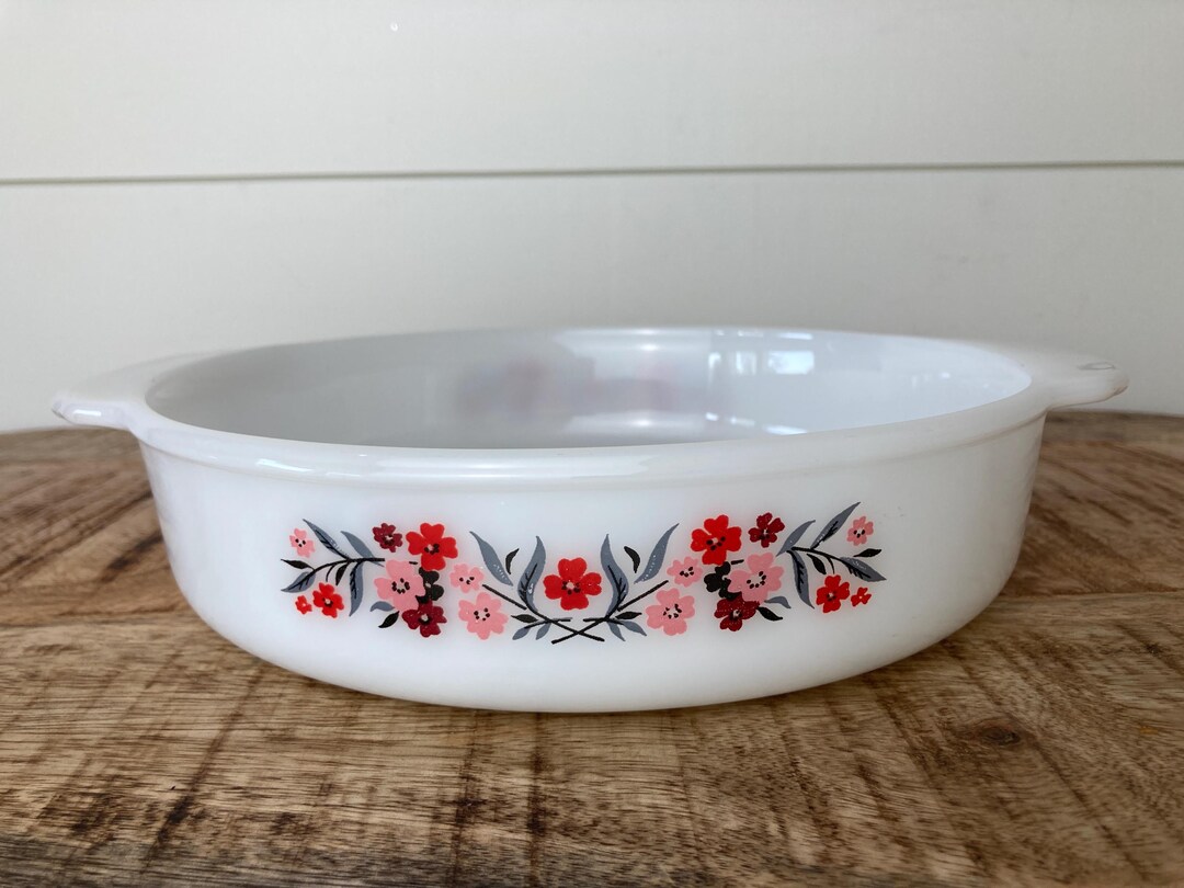 Vintage Fire King Primrose Round Casserole Dish - Etsy