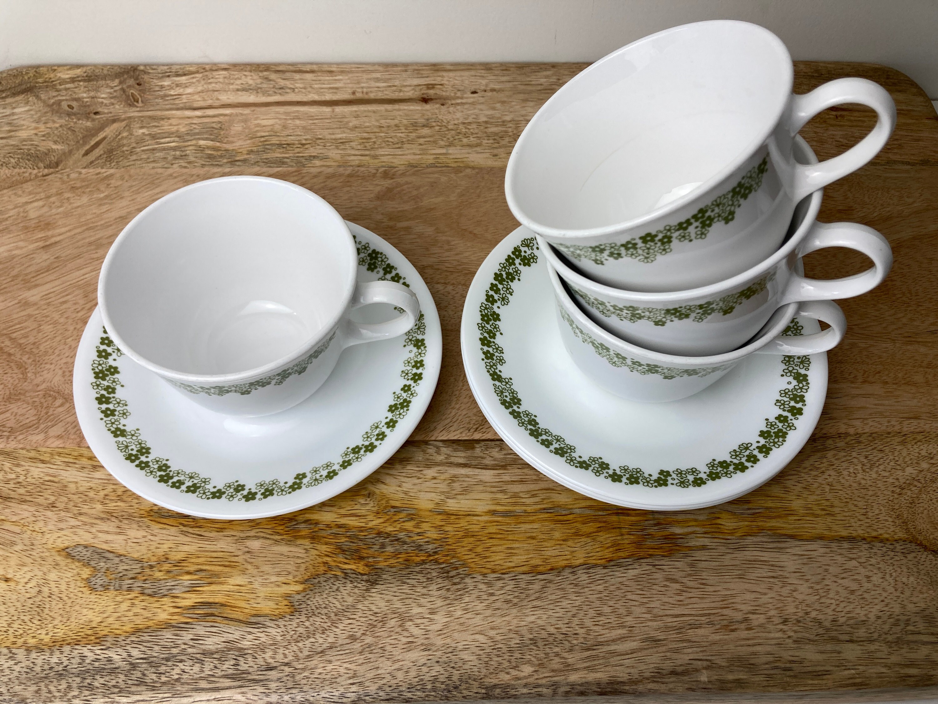 Vintage Corelle Coffee Cup and Saucer Set - Etsy