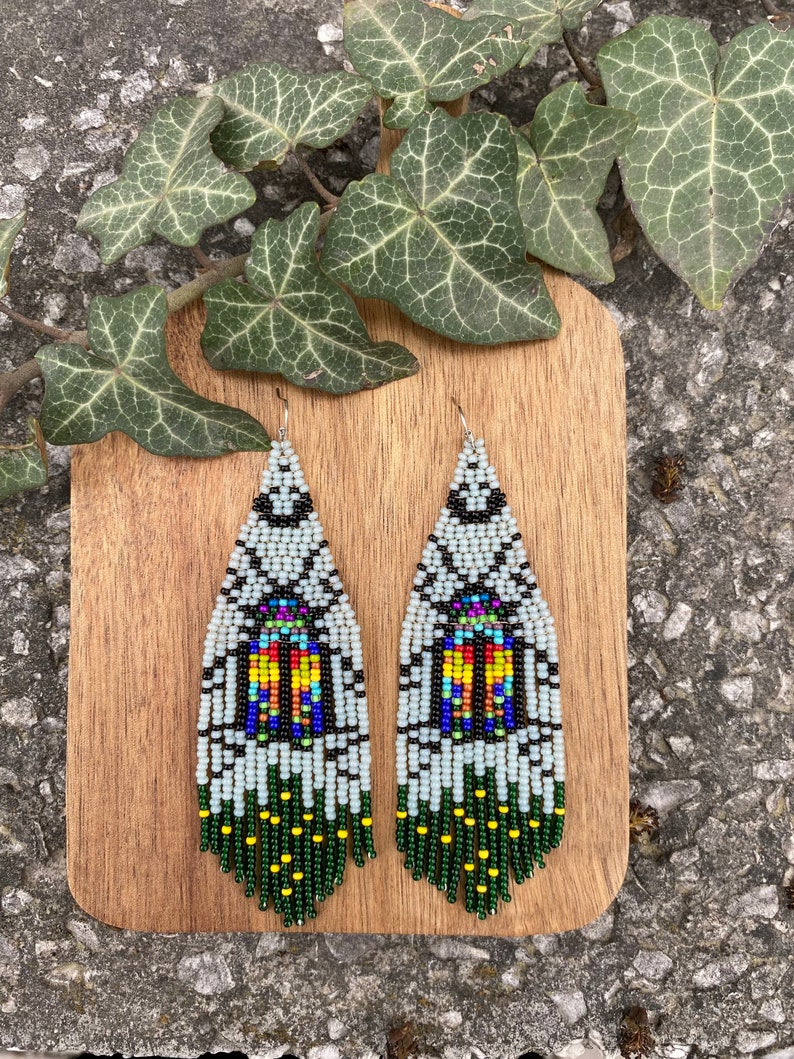 Cicada Handwoven Beaded Earrings Long Modern Earrings Bug - Etsy
