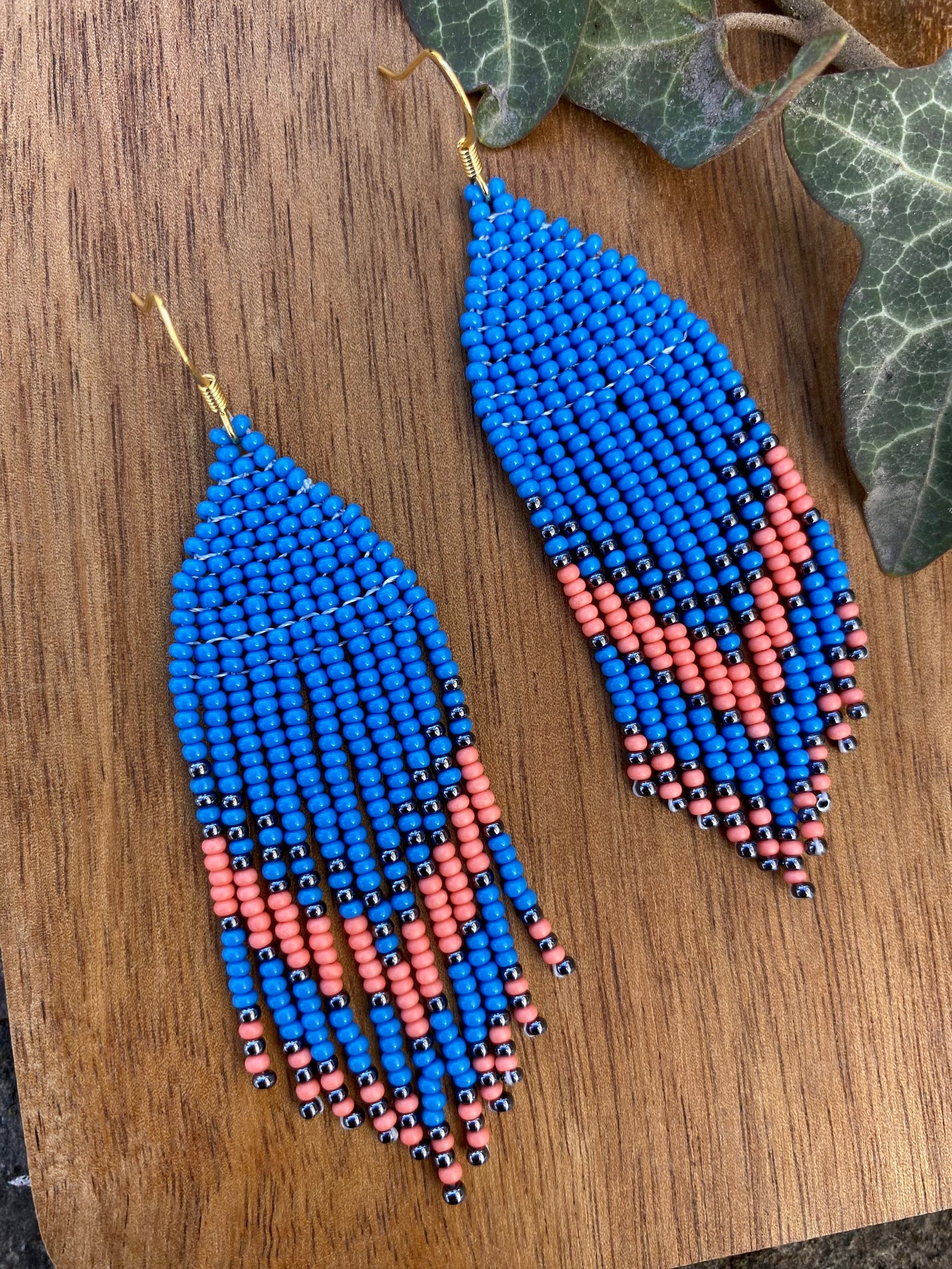 Parliament Blue Color Pastel Earrings/short Dangle Earrings/boho Beaded ...