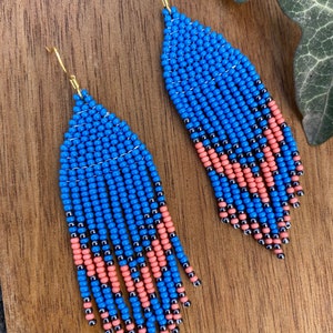 Parliament Blue Color Pastel Earrings/short Dangle Earrings/boho Beaded ...