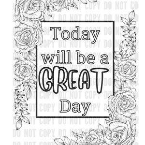 Adult Positive Mindset Coloring Pages - Etsy