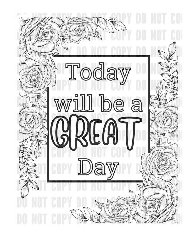 Adult Positive Mindset Coloring Pages - Etsy