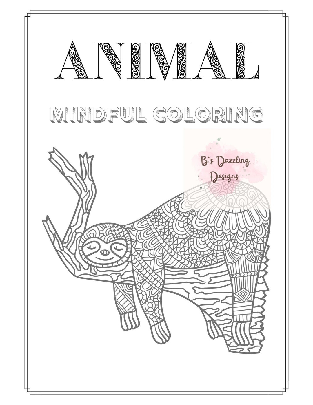 Animal Coloring Pages - Etsy