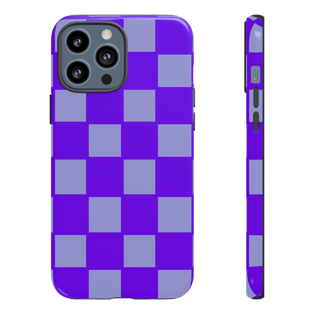 Checkered Purple Endurance Tough Cases | Unique Design iPhone Case ...