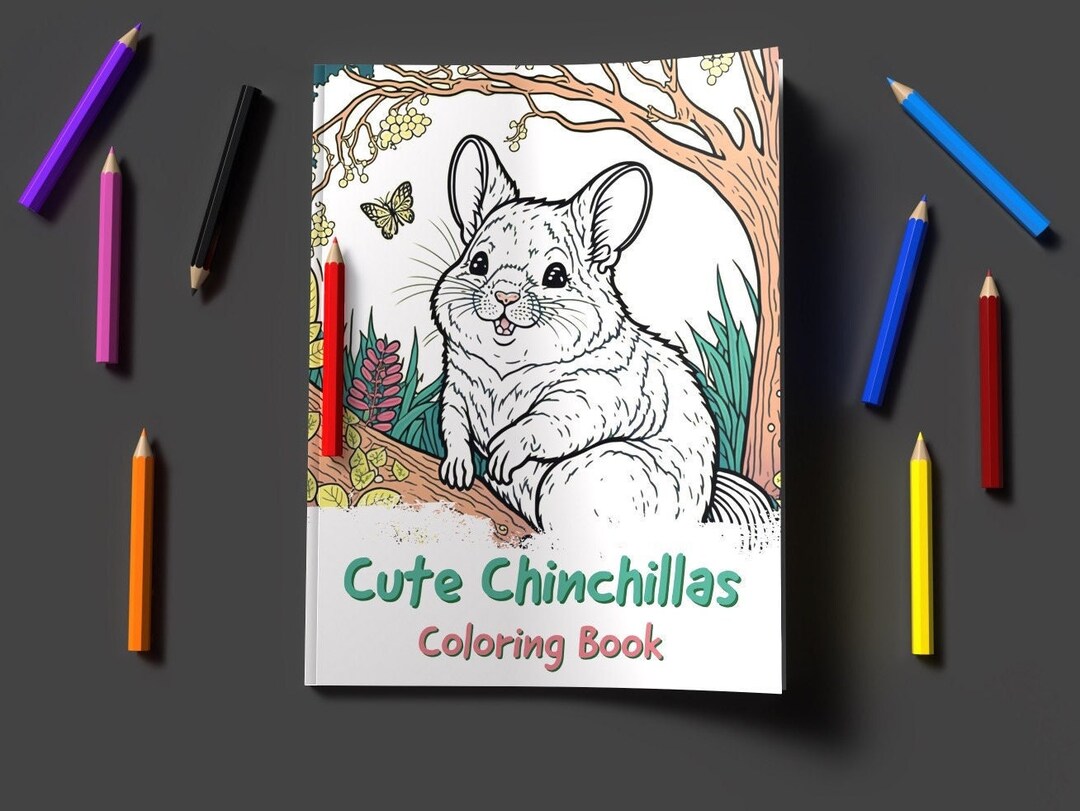 Cute Chinchillas Coloring Book ... for Stress Relief and Relaxation - Etsy