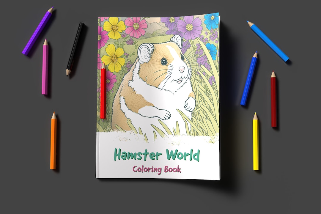 Hamster World Coloring Book ... for Stress Relief and Relaxation - Etsy