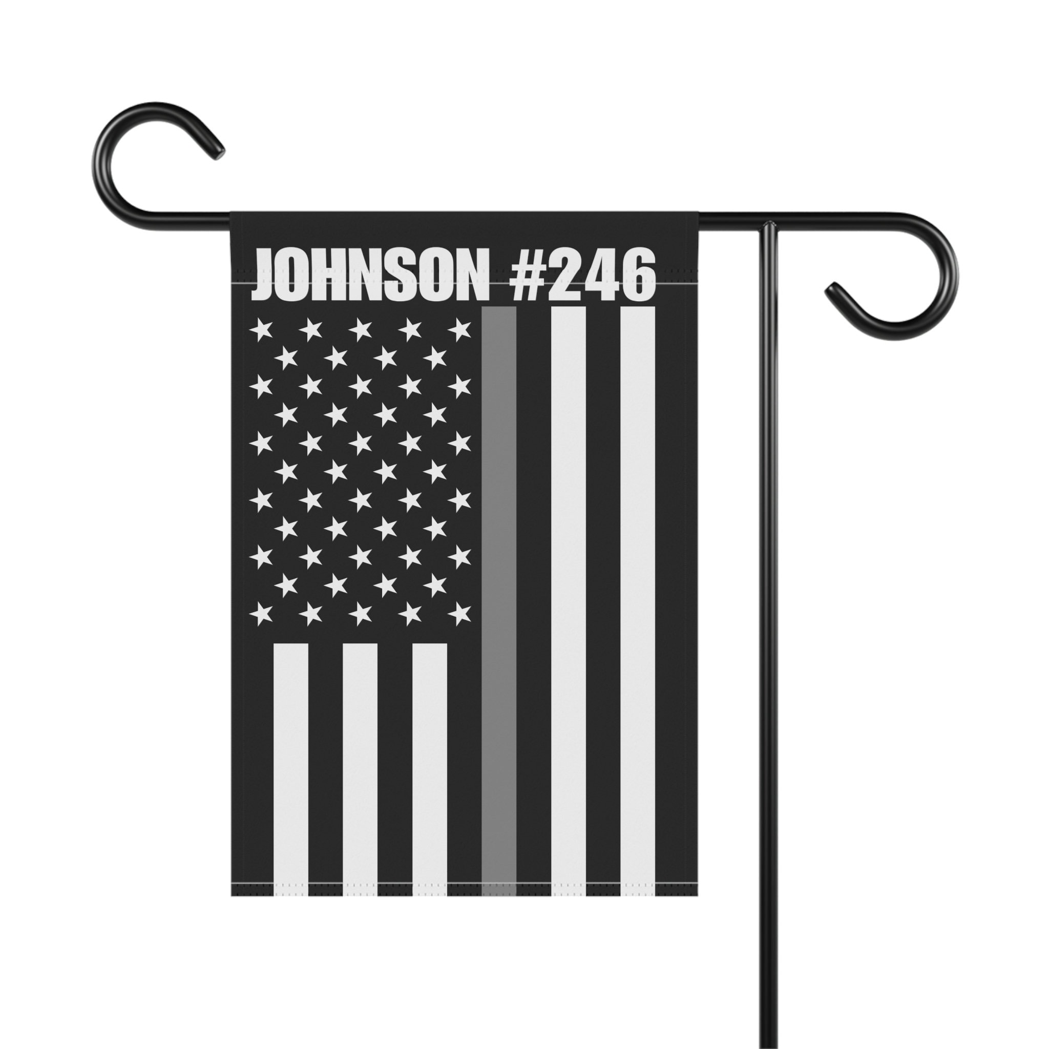 Personalized Thin Gray Line Flag Correctional Officer Garden - Etsy