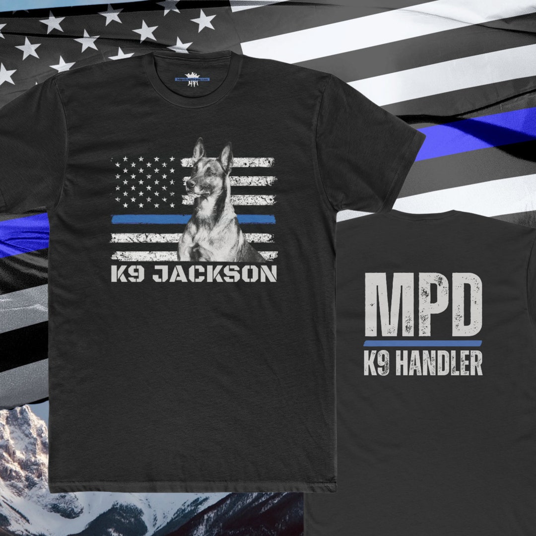 Custom Police K9 Shirt, Personalized Thin Blue Line T-shirt, Police K9 ...