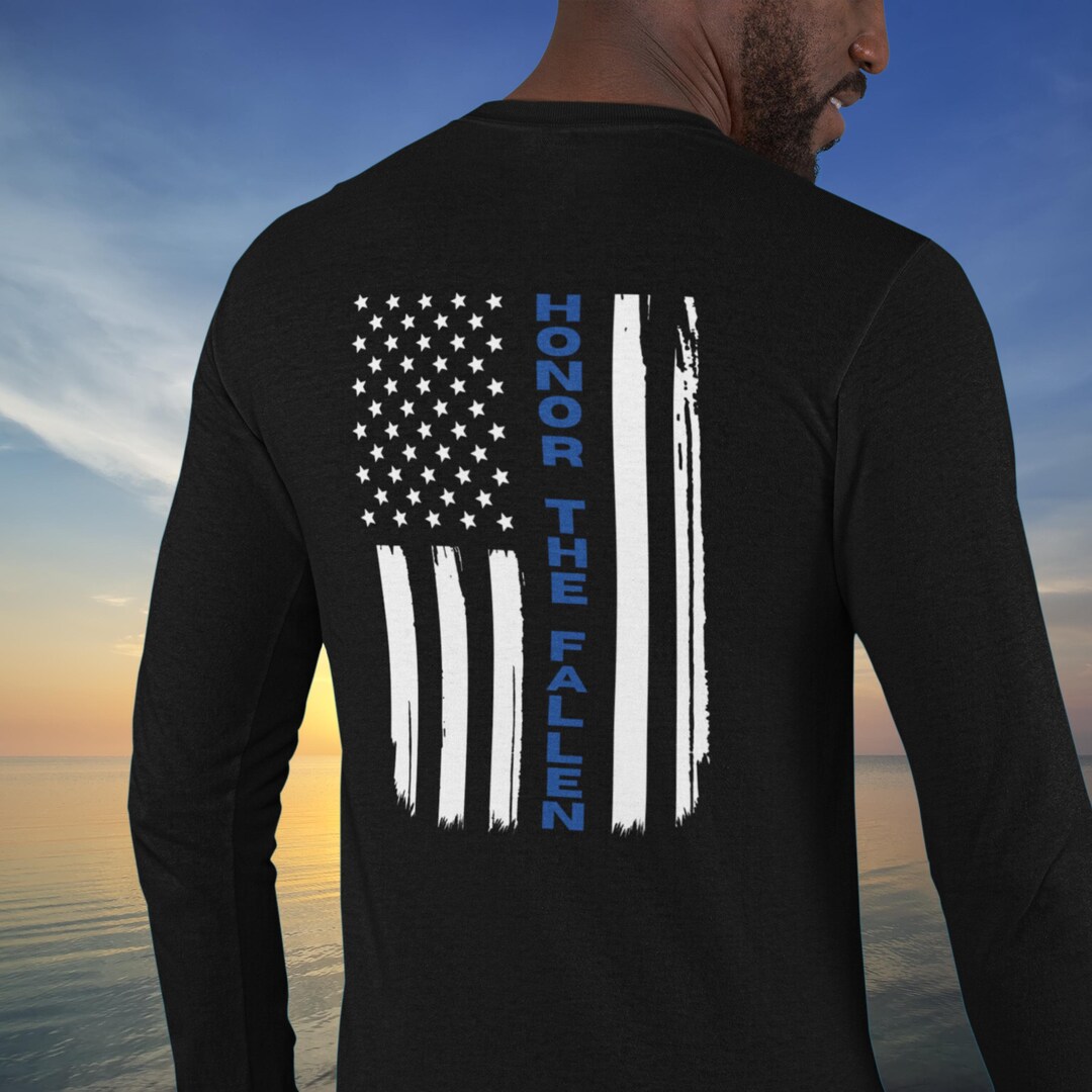 Police Shirts, Honor the Fallen Police Shirt, Thin Blue Line Flag Shirt ...