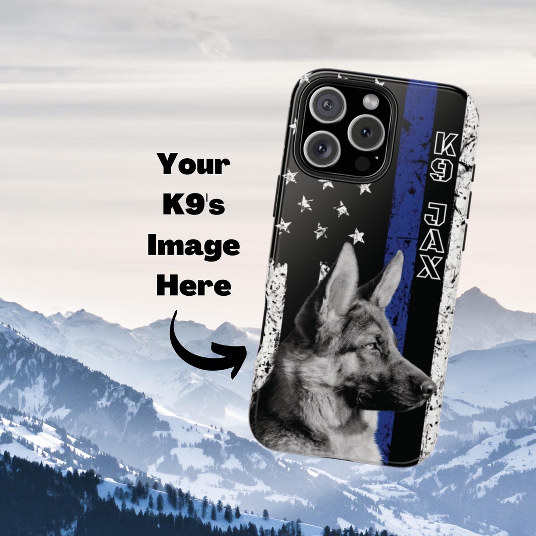 Police K9 iPhone Case, Thin Blue Line K9 Phone Case, Personalized ...