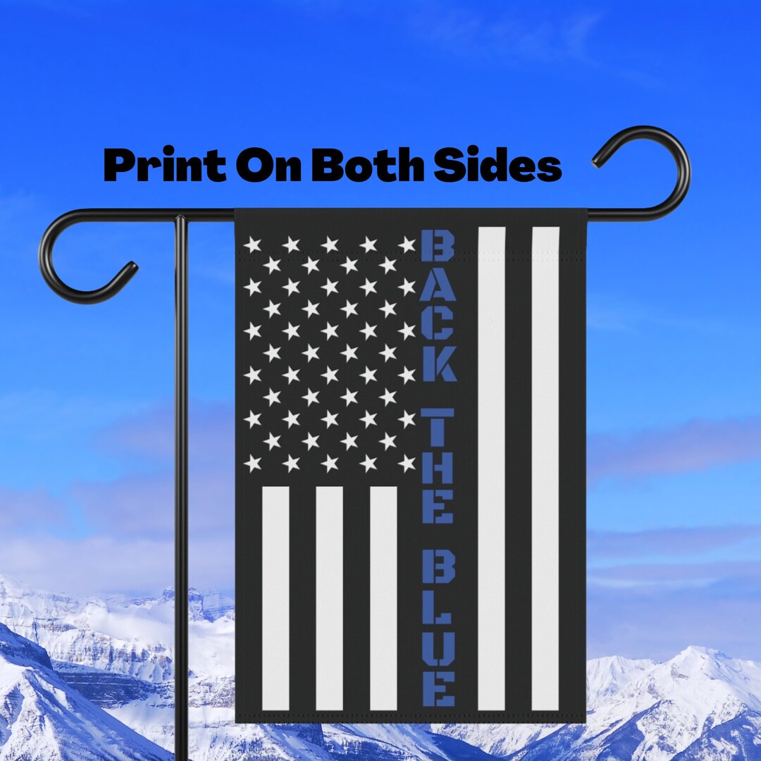 Back the Blue Garden Flag, Thin Blue Line Flag, Support Police Flag ...