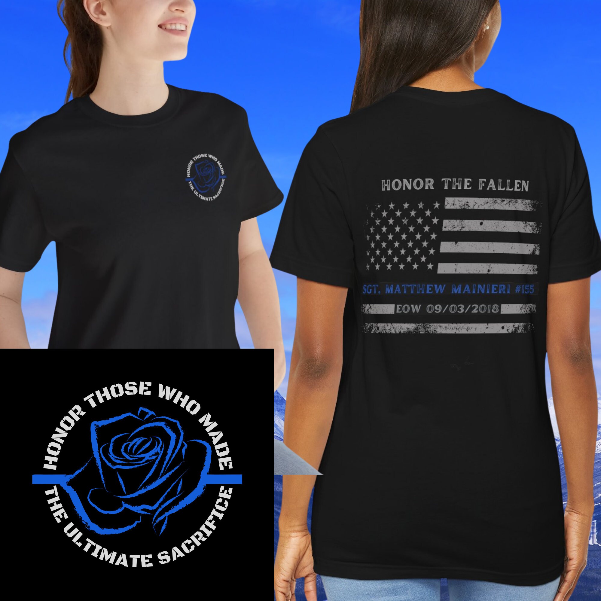 Personalized EOW Shirt, Ladies Police Week Shirt, Thin Blue Line Shirt ...